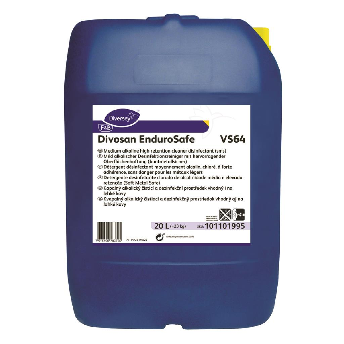 Detergente Desinfectante, Diversey, clorado de alcalinidade média e ...