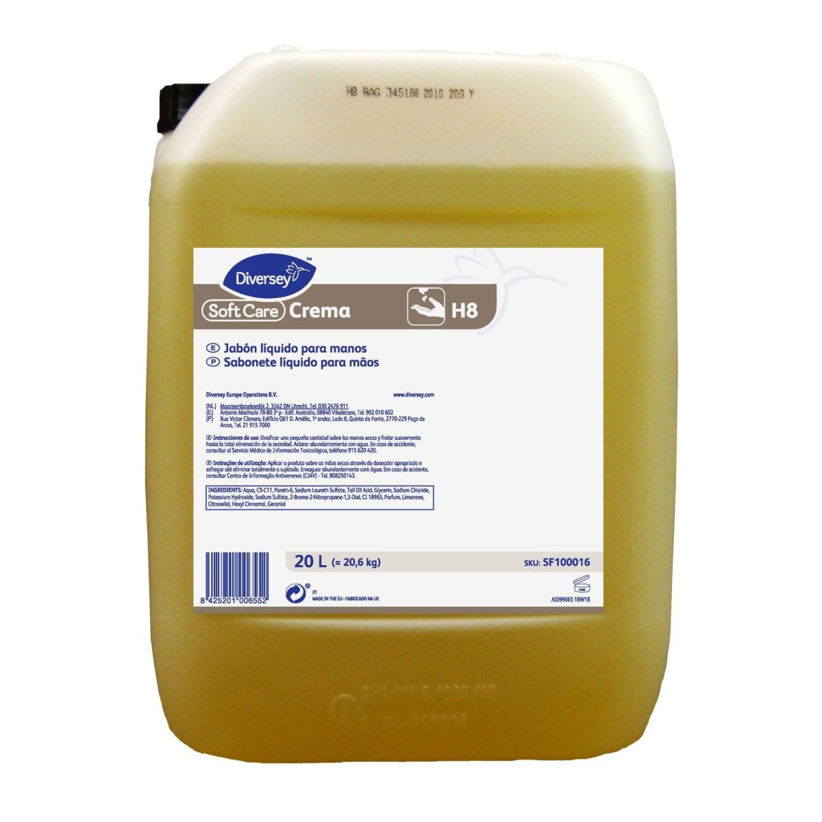 Sabonete líquido, Diversey, perfumado, para lavagem de mãos, bilha de ...