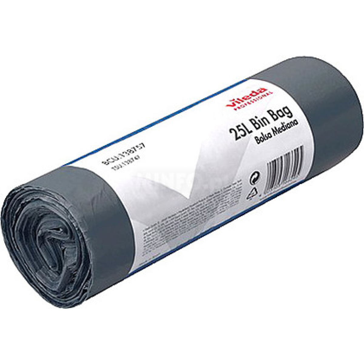 Saco de plastico, Vileda, Cinza, 25 LT, Rolo com 30 sacos, Caixa de 24 ...