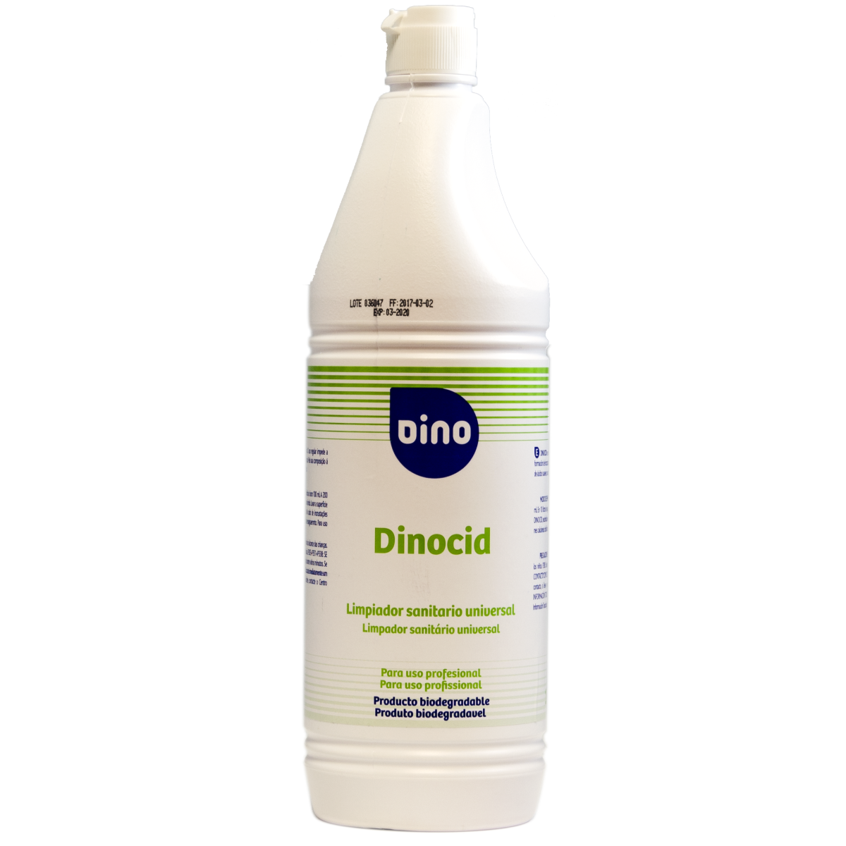 Detergente sanitário, Dino, Para uso regular. Impede a formação de ...